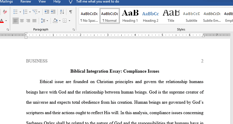 Biblical Integration Essay Instructions: The goal of this essay is for ...