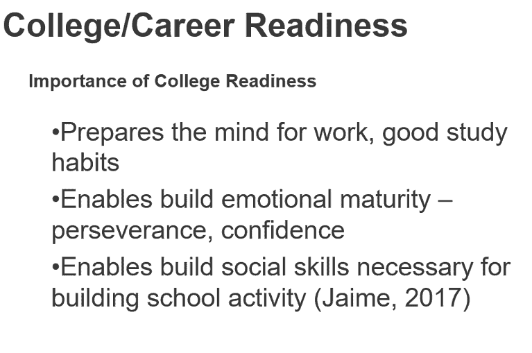 [Solved] The importance of college- and career-readiness ...